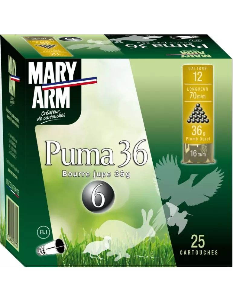 Cartouches chasse Mary Arm Puma 36g cal.12/70 x25